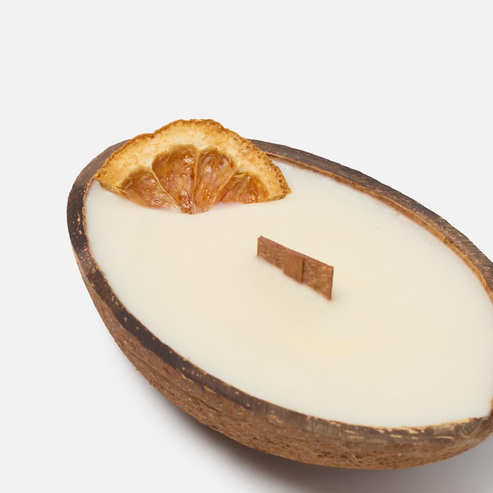 Купить Ароматическая свеча Candle Zen, в кокосе, пряный апельсин, 100 ...