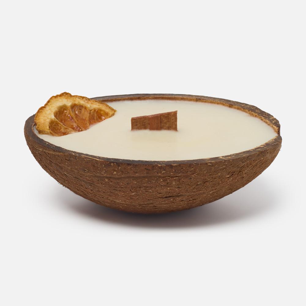 Купить Ароматическая свеча Candle Zen, в кокосе, пряный апельсин, 100 ...